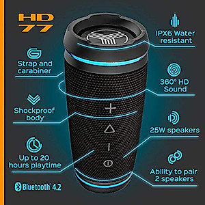 TREBLAB HD77 Ultra Bluetooth Speaker Z2 Over Ear Workout Headphones