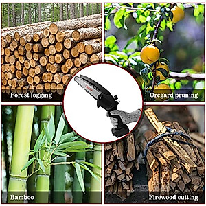 Mini Chainsaw 6 Inch Prodcyc Cordless Chainsaw with Automatic Oiler, One-Handed Portable Electric Chainsaw, 2x2.0Ah Batteries, Electric Pruning Chainsaw for Wood Cutting Garden Logging Trimming Branch