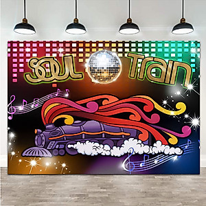 9x6ft 70's and 80's Disco Dancing Prom Party Decor Photo Background 70's Theme Photography Backdrop Neon Glow Photo Background Studio Props Banner
