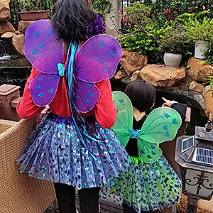 Danballto Girls Fairy Wings for Toddler Birthday Party Dress Up Role Play