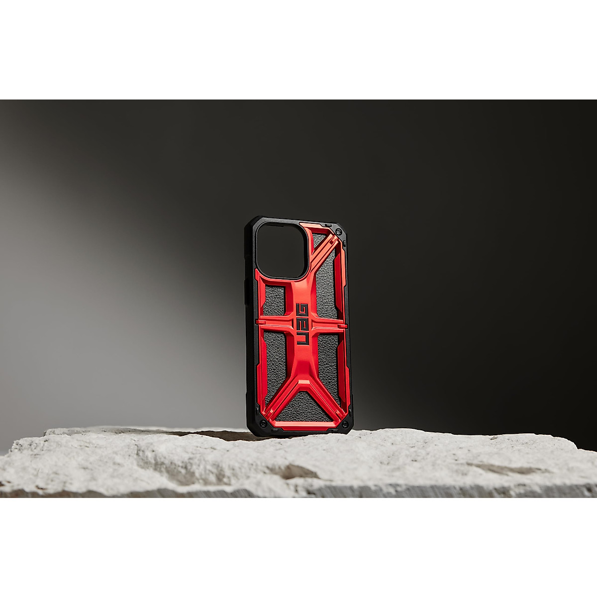 URBAN ARMOR GEAR UAG Designed for iPhone 15 Pro Max Case 6.7" Monarch Crimson Bundle with UAG Screen Protector Glass Shield Plus 6.7"