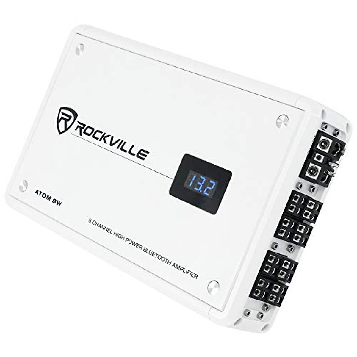 Rockville Atom 8W 8 Channel 3500 Watt Marine/Boat Amplifier Amp w/Bluetooth