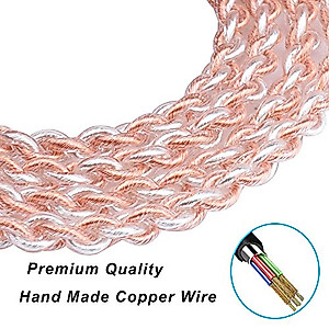 Alitutumao 7NOCC 72 Cores IE80 IE8I IE8 Earphone Cables HiFi Wire Compatible with Sennheiser Headset Replaceable Upgraded Audio Cable