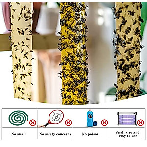 40 Pack Fly Strips Indoor Sticky Hanging, Sticky Fruit Fly Traps for Indoors, Fly Paper Strips Indoor Hanging for Small Flying Insects