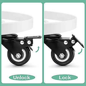 Amagabeli Garden Hose Holder Bundle 2 Pack Plant Caddies White 14inch