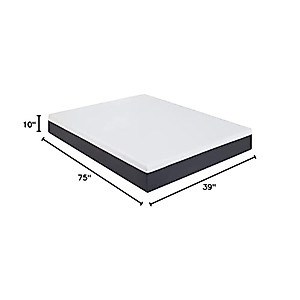 Olee Sleep 10 in Eos Memory Foam Mattress Twin 10FM05T