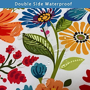 idee-home Outdoor Patio Chair Cushions Set of 2, Outdoor Chair Cushions for Patio Furniture, Replacement Seat Cushions 19x19 Waterproof