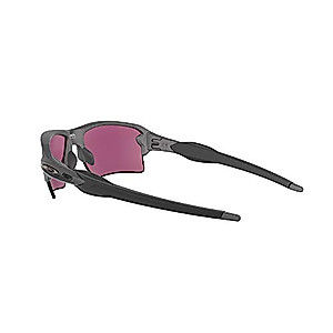 Oakley Men's OO9188 Flak 2.0 XL Rectangular Sunglasses, Steel/Prizm Road Jade, 59 mm