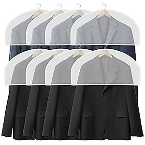 Foraineam 20 Pack Shoulder Covers Clothes Suit Protectors Breathable Garment Dust Covers for Suit, Coats, Jackets, Dress Closet Storage