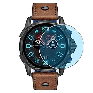 Puccy 3 Pack Anti Blue Light Screen Protector Film, compatible with DIESEL ON Full Guard 2.5 smartwatch Case Size：47mm TPU Guard （ Not Tempered Glass Protectors ）