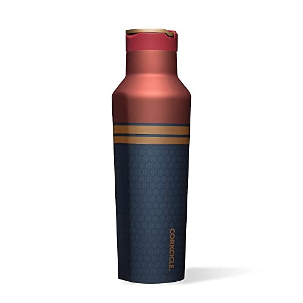 Corkcicle Sport Canteen - Water Bottle & Thermos - Triple Insulated Shatterproof Stainless Steel, 20 oz, Marvel - Captain Marvel