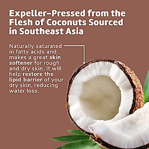 De La Cruz Coconut Oil - Expeller Pressed Coconut Oil for Skin and Hair - Natural Moisturizer for Skin and Hair - 2.2oz (4 Jars)