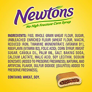 Newtons Soft & Fruit Chewy Cookies, (2 Cookies Per Pack) Fig, 24 Oz (Pack of 12)