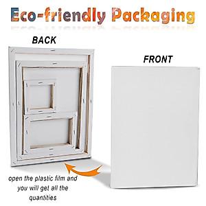 30 Pack Canvases for Painting with 4x4", 5x7", 8x10", 9x12", 11x14", 12x16", Painting Canvas for Oil & Acrylic Paint