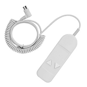 Power Recliner Controller, Plastic 2 Button 8 Pin Remote Handset Controller Up Down Control 90 Degree Angle Round Plug Lightweight for Home