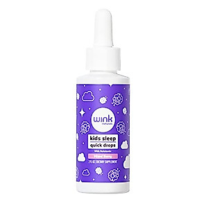 Wink Well Kids Liquid Melatonin Drops, Natural Baby Melatonin Sleep Drops for Infants with 1mg Per Serving of Liquid Melatonin for Kids (1 Pack)