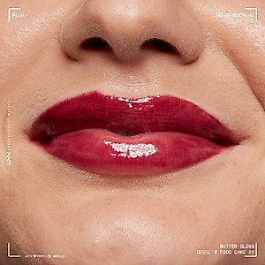 NYX PROFESSIONAL MAKEUP Butter Gloss, Non-Sticky Lip Gloss - Devil's Food Cake (Deep Plum)