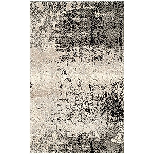 SAFAVIEH Retro Collection Accent Rug - 2'6" x 4', Light Grey & Grey, Modern Abstract Design, Non-Shedding & Easy Care, Ideal for High Traffic Areas in Entryway, Living Room, Bedroom (RET2139-7980)