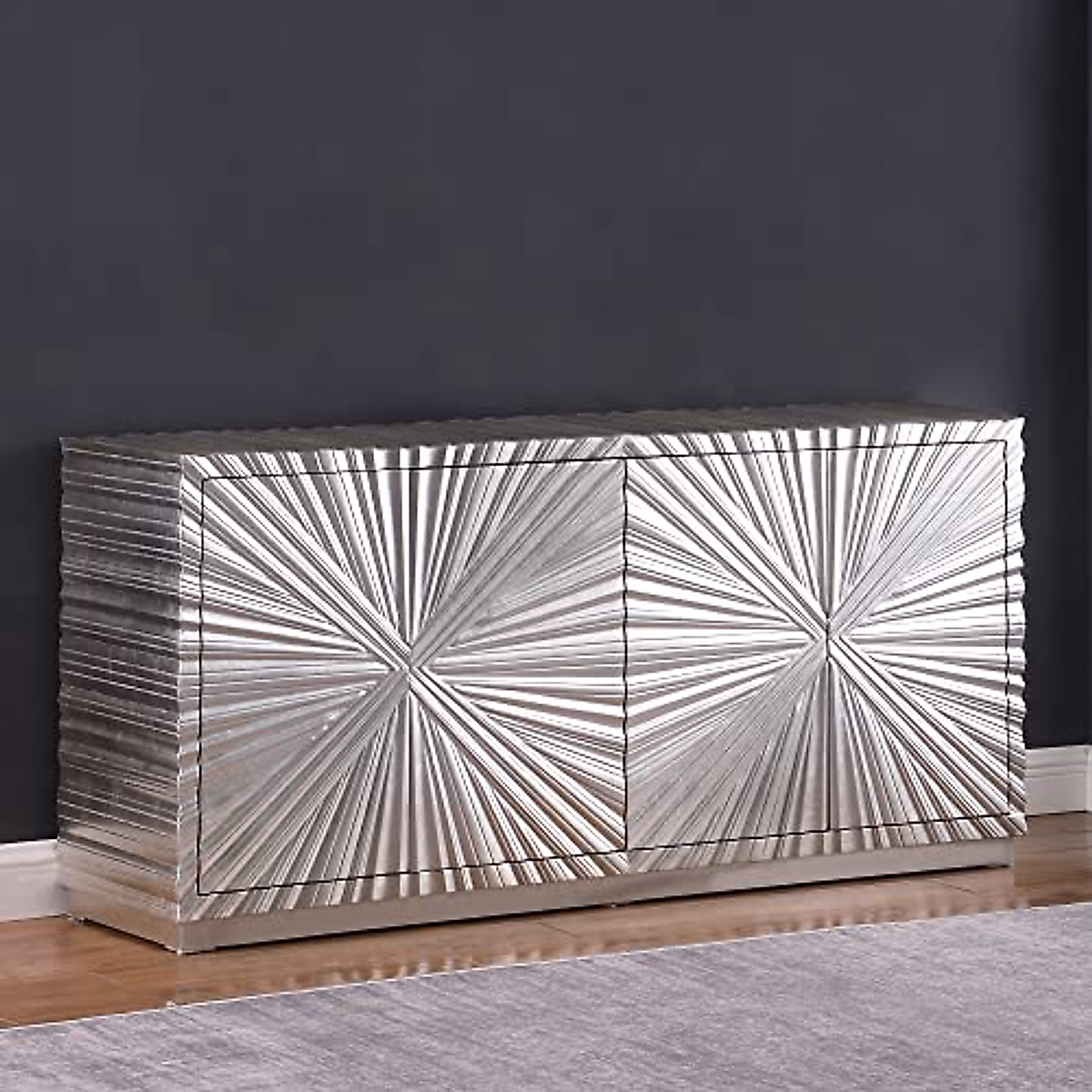 Best Master Furniture T2021SS Sideboard, Silver