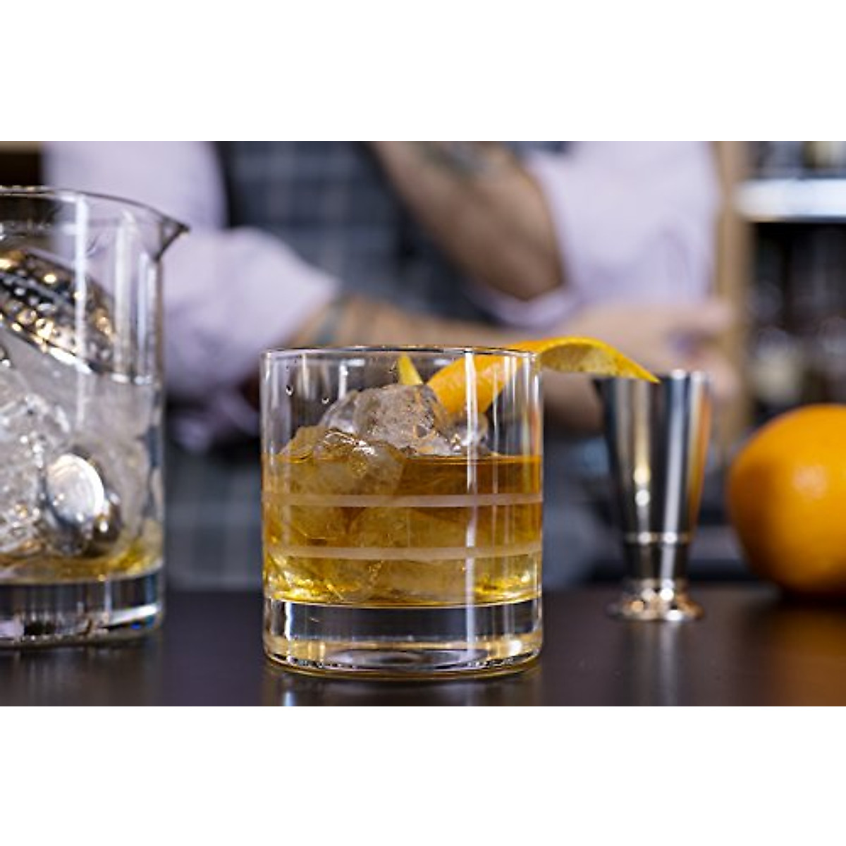 Crafthouse By Fortessa Professional Barware by Charles Joly Signature Collection, 4 Count (Pack of 1), Double Old Fashioned Glass