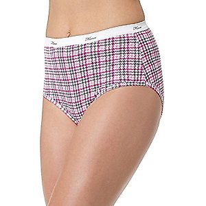 Hanes Women's Plus Size Cotton Underwear, 6 Pack-Brief Assorted, 7