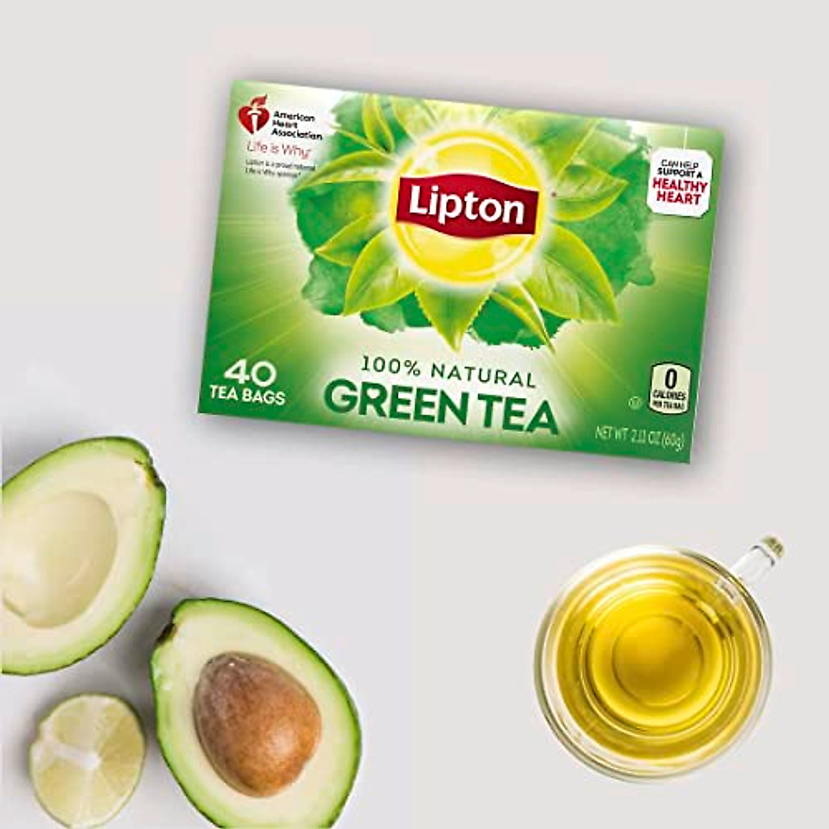 Lipton Green Tea Bags for Health and Wellness, Hot or Iced, 40 Count (Pack of 6)