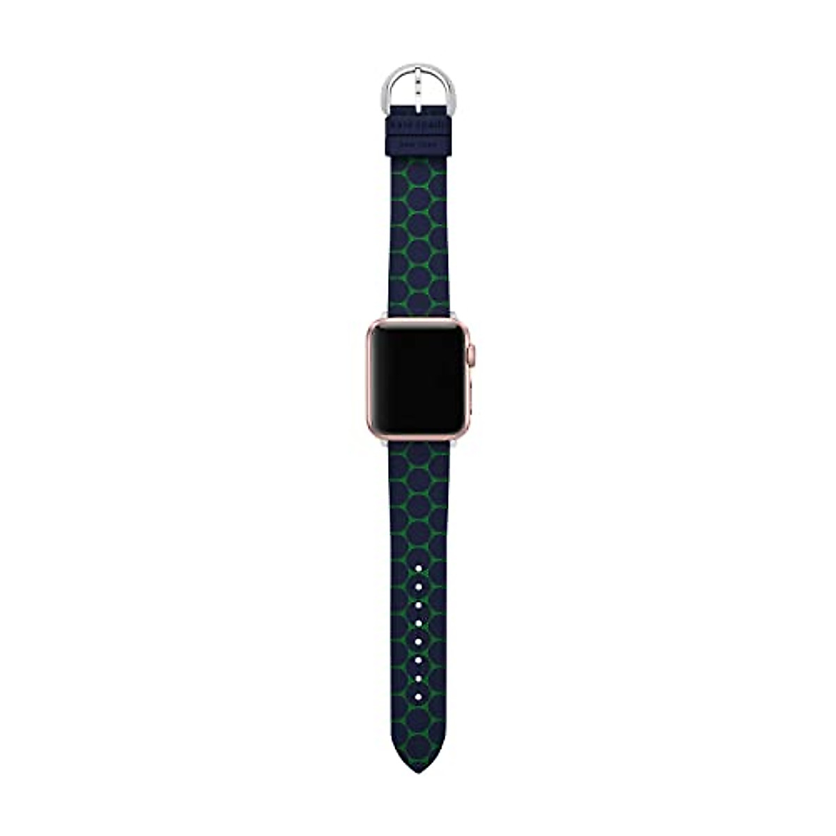 Kate Spade New York women's blue silicone band for apple watch®, 38/40/41mm and 42/44/45/49mm (Model: KSS0162E)