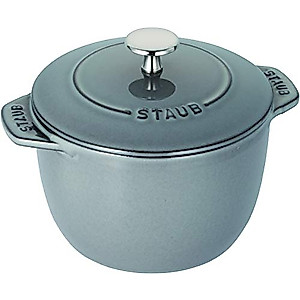 Staub 40509-703 La Cocotte de Gohan, Gray, M, 6.3 inches (16 cm), Rice Cooker, 2 Cups, Cast Enameled Pot, Induction Compatible, Rice Cooker, La Cocotte de Gohan