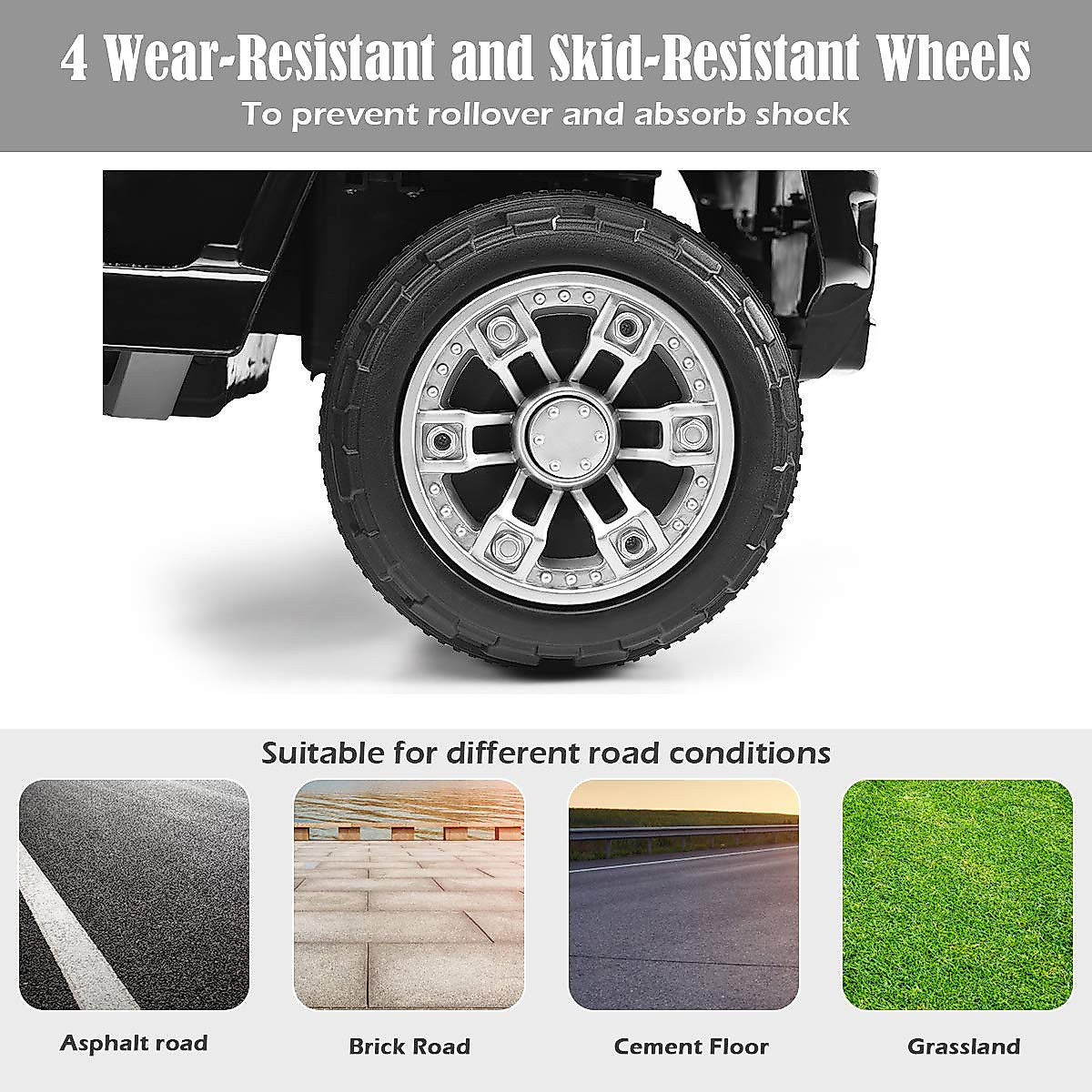 Costzon Ride On Car, 12V Battery Powered Car w/2 Motors, Parental Remote Control, Open Doors, Lights, MP3, Music, Horn, Spring Suspension, High/Low Speed, Electric Ride On Truck for Kids (Black)