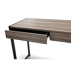 OFM ESS Collection 2-Drawer Office Desk, Driftwood