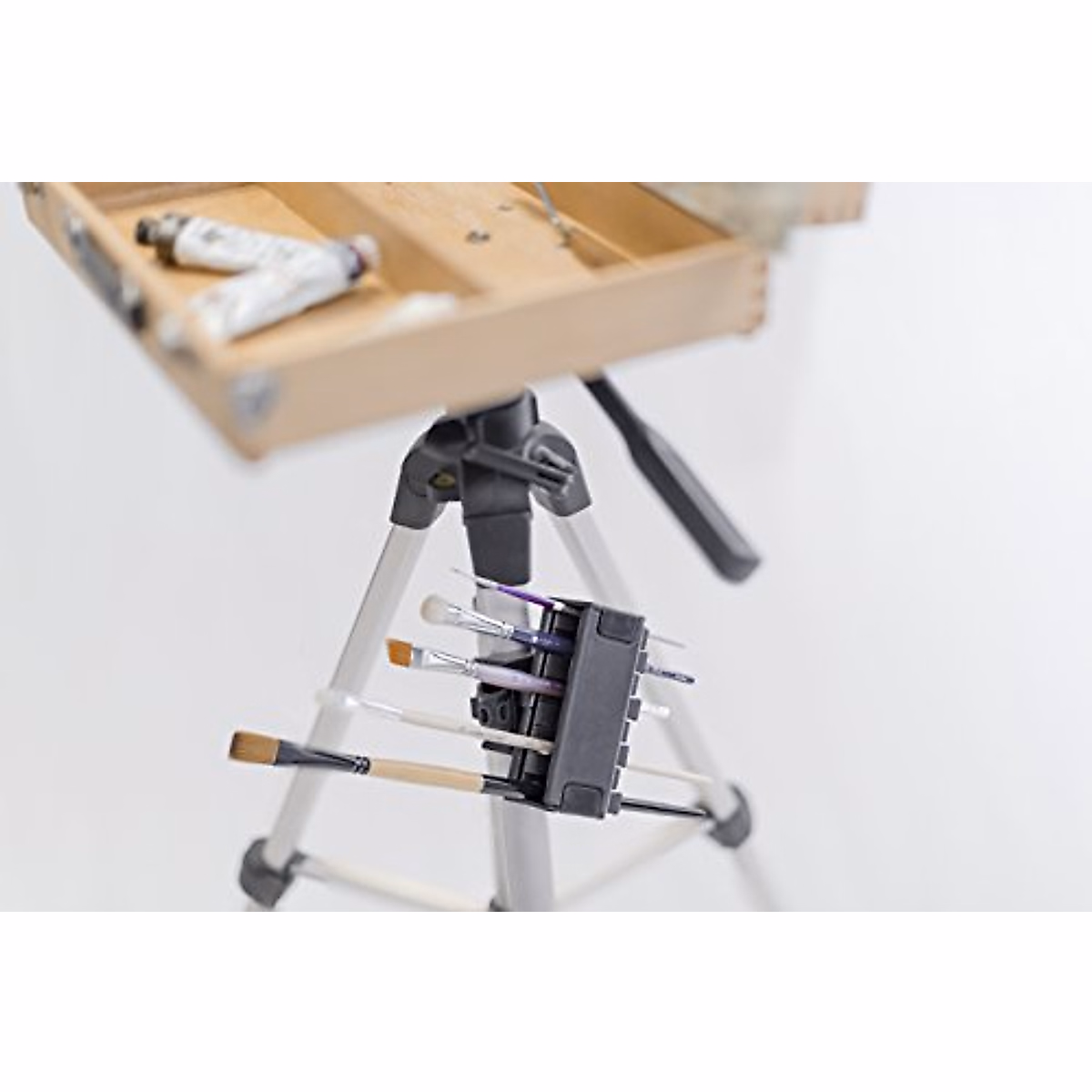 Easy To Use Products Brush Grip Paintbrush Holder and Drying Rack/Caddy, Painting Supplies (Black)