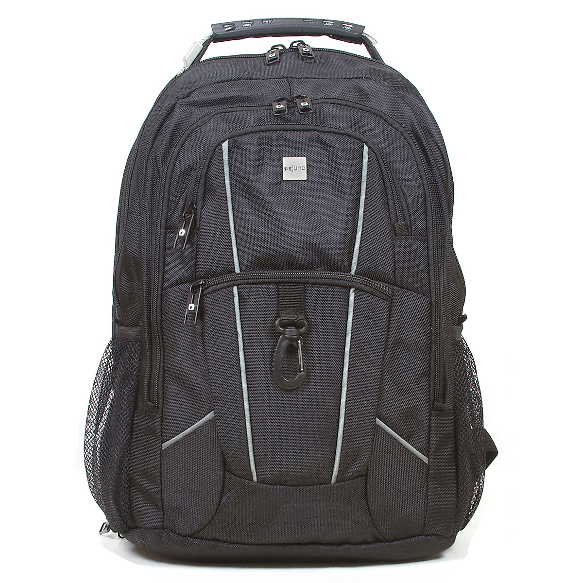 Dejuno Commuter Backpack Checkpoint-Friendly 15.6" Laptop Pocket, Black, Inch