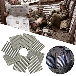 Andy's Orchids 8PCS 1/35 Scale Miniature Corrugated Tile, Steel Shed Scenery for DIY Architecture Building Model Railway Fairy Garden Sand Table Scene Scenery