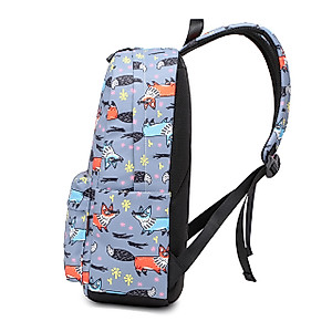 Wadirum Girl Fashion Printed School Bag Cute Backpack Purse for Women Fox
