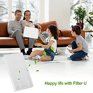 Lexind HEPA Air Filter Replacement For Honeywell U Filter Febreze FRF102B Tabletop 4 pack