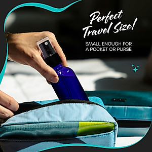 Nevlers 24PK 4 Oz Blue Glass Spray Bottles | Small Glass Spray Bottle Set w/Shrink Wrap, Labels & More| Small Spray Bottle For Use as Travel Size Spray Bottle, Mister Bottle & Spray Bottles for Hair