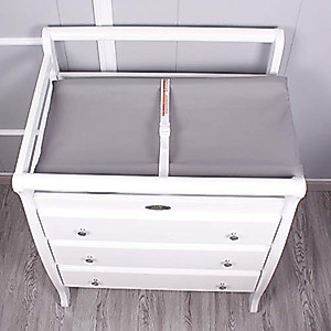 Belsden 2 Pack Microfiber Soft Changing Pad Cover Set, with 2 Considerate Safety Belt Holes, Durable Diaper Change Table Sheet Set for Baby Boys, 16" by 32" Plus Generous 8" Depth, Grey & Navy Colors