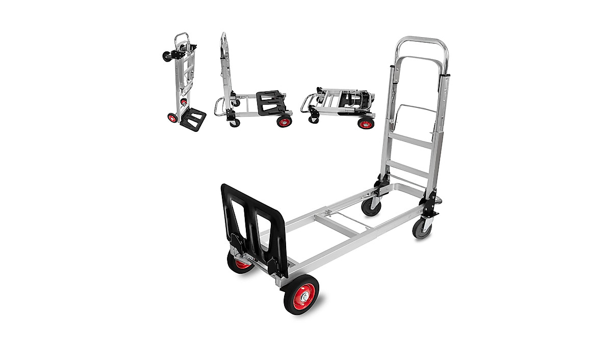 3 in 1 Aluminum Hand Truck Dolly – Heavy Duty, Multi-Position Design
