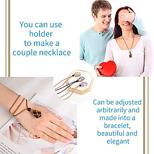 VNVETYTO 18 PCS Crystal Cage Necklace Holder Cord Empty Stone Holder Replacement Hand-Woven Cord with Adjustable Length (9 Black + 9 Beige)