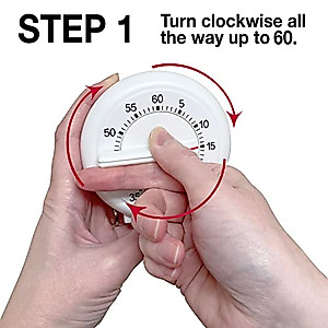 Norpro New 60 Minute Kitchen Timer With Long Ring 3.5"/9cm Easy To Read Operate