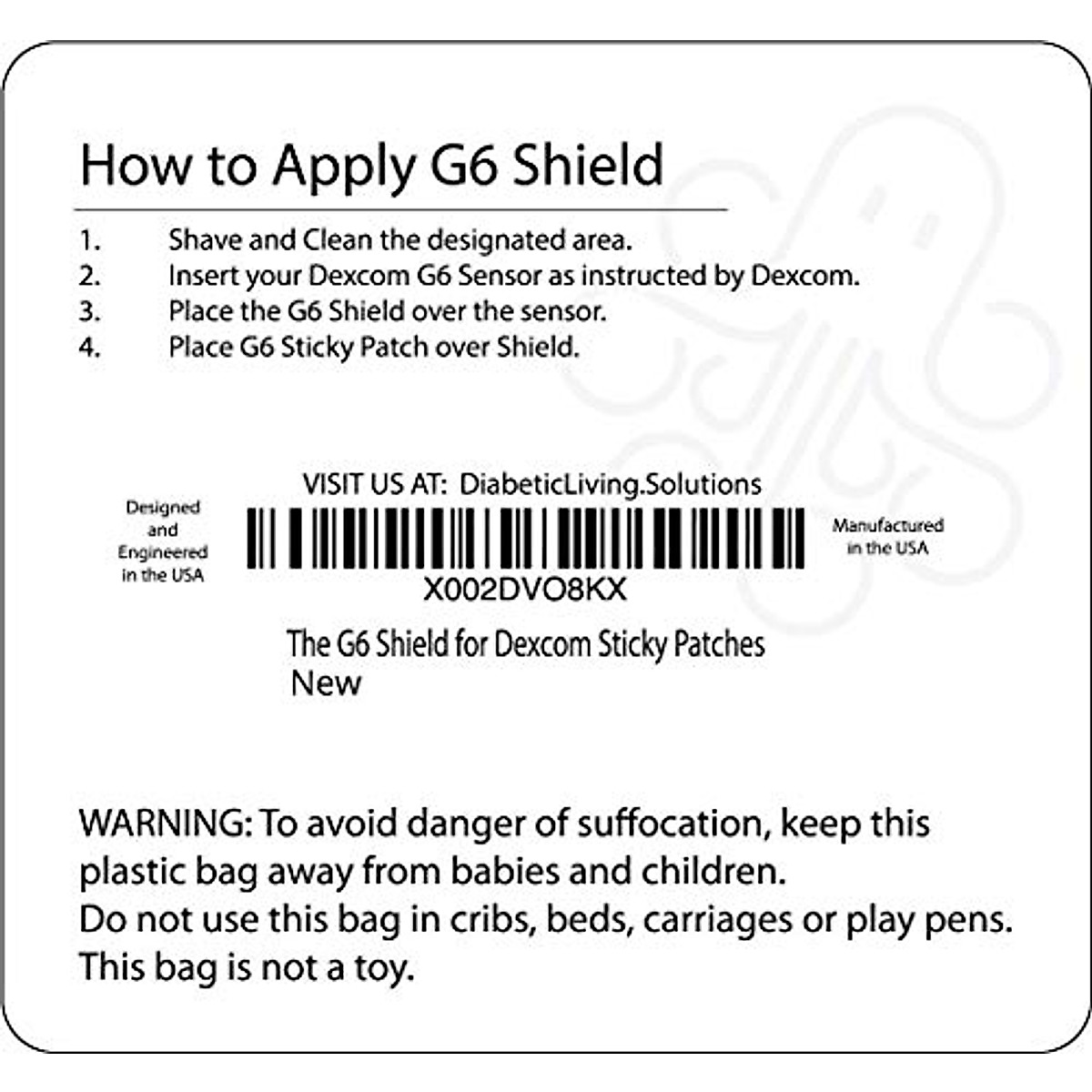 The Clear G6 Shield for Your Dexcom Over Patches Diabetic Accessory | Reusable and Washable | Great Gift for a Diabetic Child or Adult