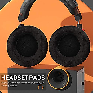 OSALADI 2pcs Headset Earpads Replacement Sponge Headphones Cushions Memory Foam Ear Pad Covers Earphone Pillow Parts Compatible with Beyerdynamic T70P T5P T1 DT990 DT880 Black