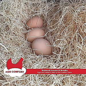 Cackle Hatchery Comfort Nests™ Handcrafted Nest Box Liners from 100% Aspen Excelsior (8 Pack) - Provides Comfort for Hens and Protection for Eggs
