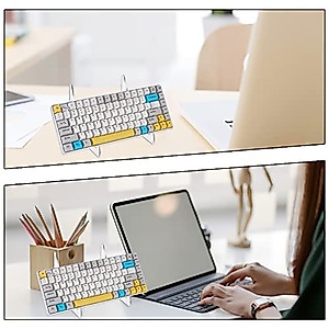 CRASPIRE Acrylic Keyboard Display Stand Holder 2-Tier Mechanical Computer Keyboard Stand Shelf for Desk Transparent Acrylic Stand Keyboards Storage Holder Tray for Computer Tablet Picture Frame