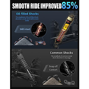 1:16 Brushless RC Cars 55+ kmh High Speed Large Remote Control Car 4x4 Off Road Monster Truck Electric All Terrain Waterproof Toys Hobby Vehicle for Kids and Adults - 2 Batteries for 40+ Min Play