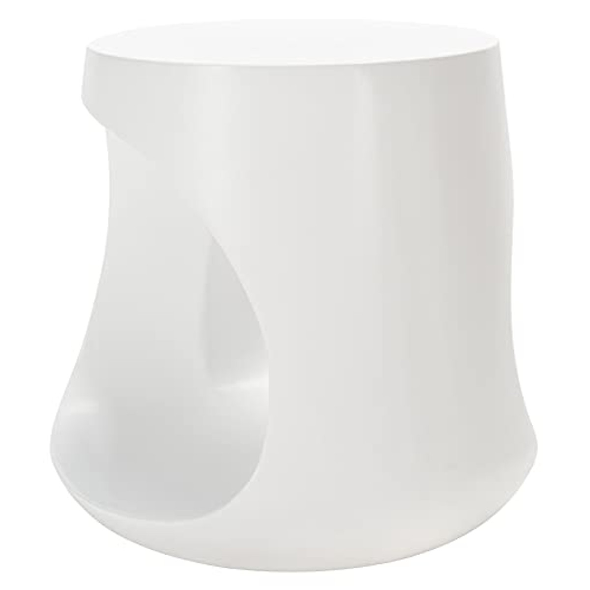 SAFAVIEH Outdoor Collection Vikki Modern Ivory Concrete Accent Table (Fully Assembled) VNN1040B