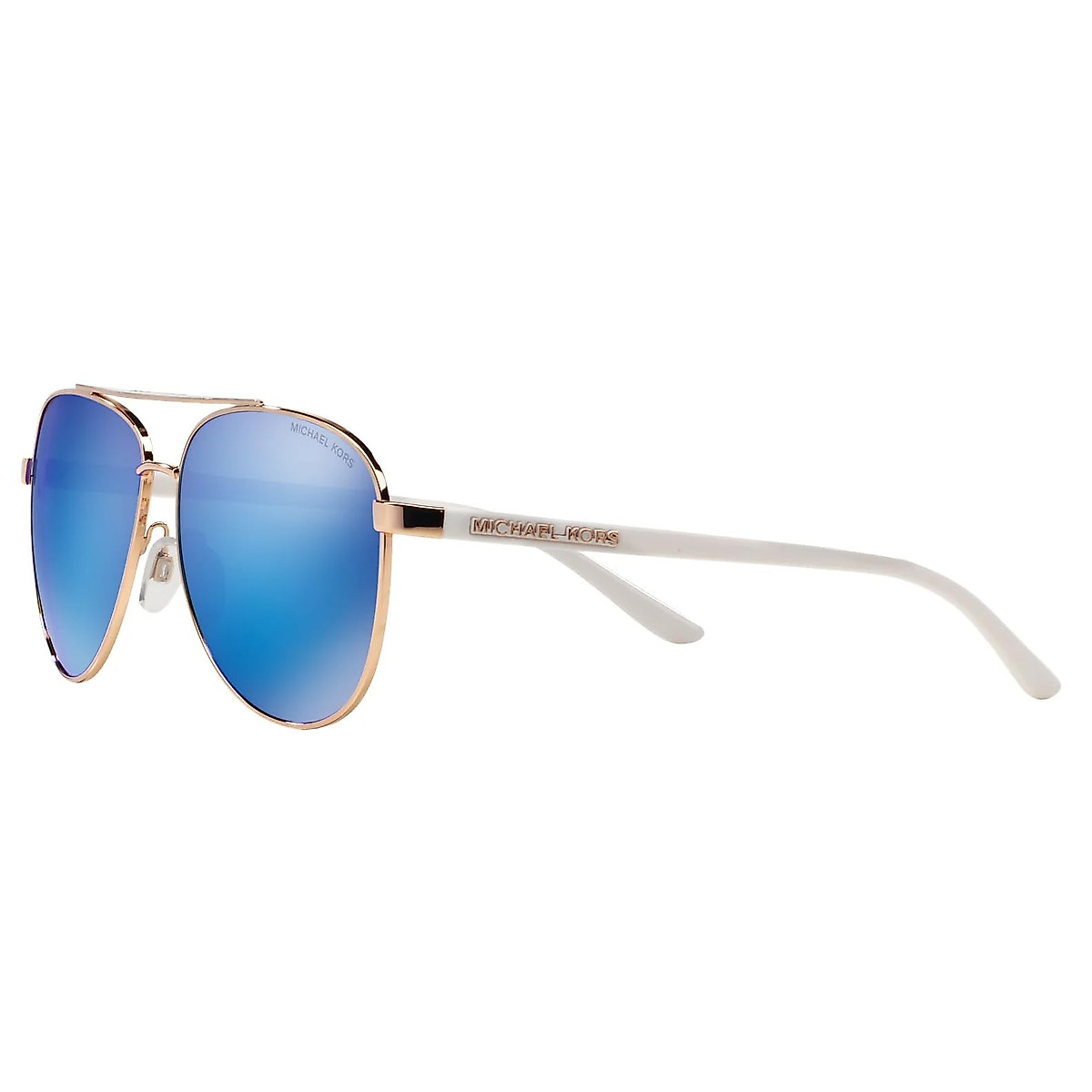 Michael Kors MK5007 104525 Rose Gold White/Blue Mirrored Sunglasses