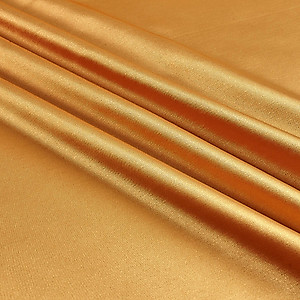 Stretch Charmeuse Satin Sungold, Fabric by the Yard