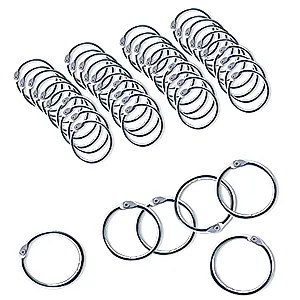 PEDLARSHOP Binder Rings 1 Inch - 100 Pack Book Rings, Small Binder Rings, Loose Leaf Binder Rings, Index Card Rings, Flashcard Rings, Metal Rings for Index Cards for School, Home or Office