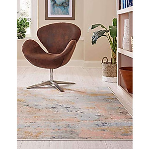 Unique Loom Lotus Collection Area Rug - Royal (4' 1" x 6' 1" Rectangle, Multi/ Ivory)